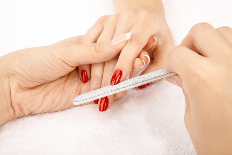 Care of nails stock image. Image of beautiful, beautician - 9853895