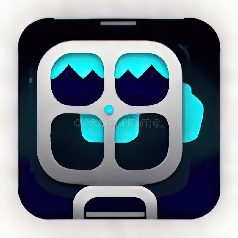 Care Simulation Software App Icon. Generative AI. Stock Illustration ...