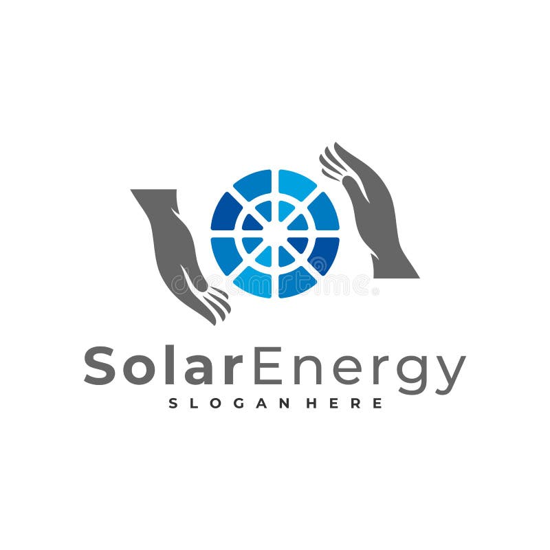 Care Solar Logo Vector Template, Creative Solar Panel Energy Logo ...