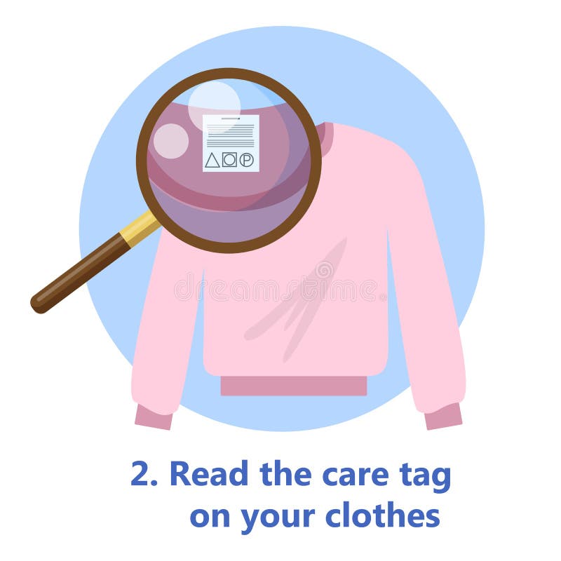 Care Tag on Clothes. Information about Wash Stock Vector - Illustration ...