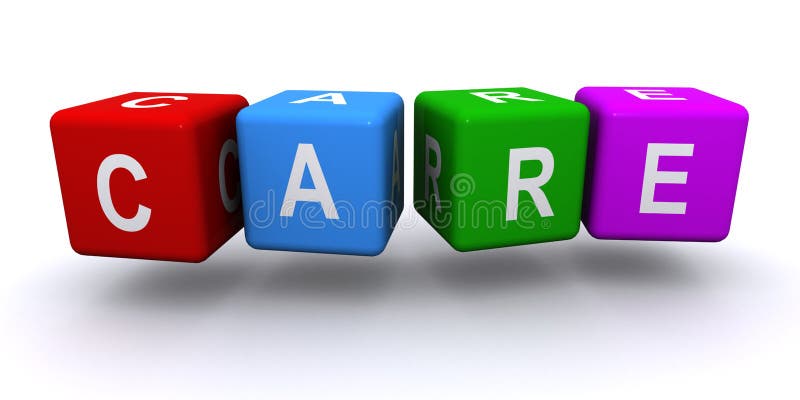 Care letter blocks stock illustration. Illustration of drawing - 19724072