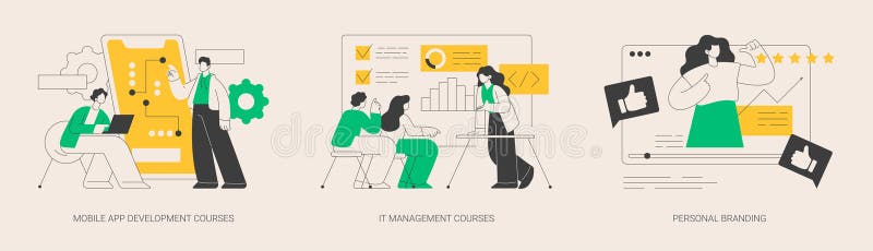 Career in it Abstract Concept Vector Illustrations. Stock Vector ...