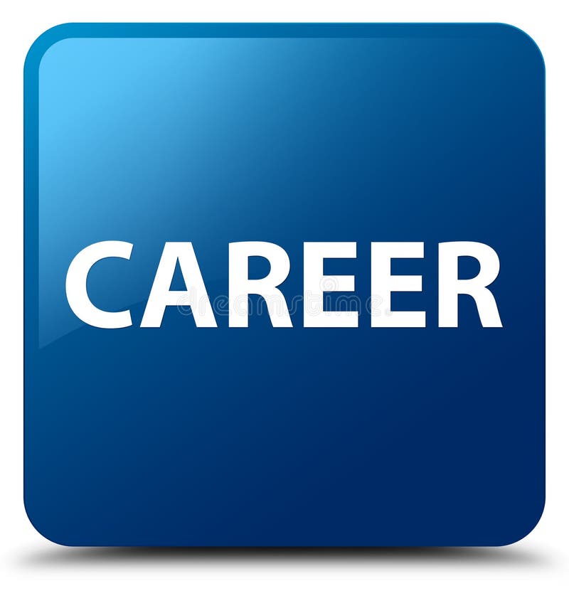 Career blue square button stock illustration. Illustration of blue ...