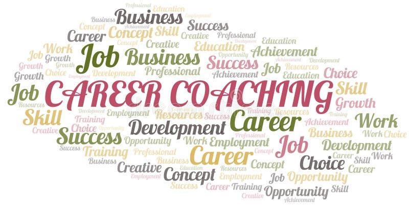 Career Coaching Typography Vector Word Cloud. Stock Vector ...
