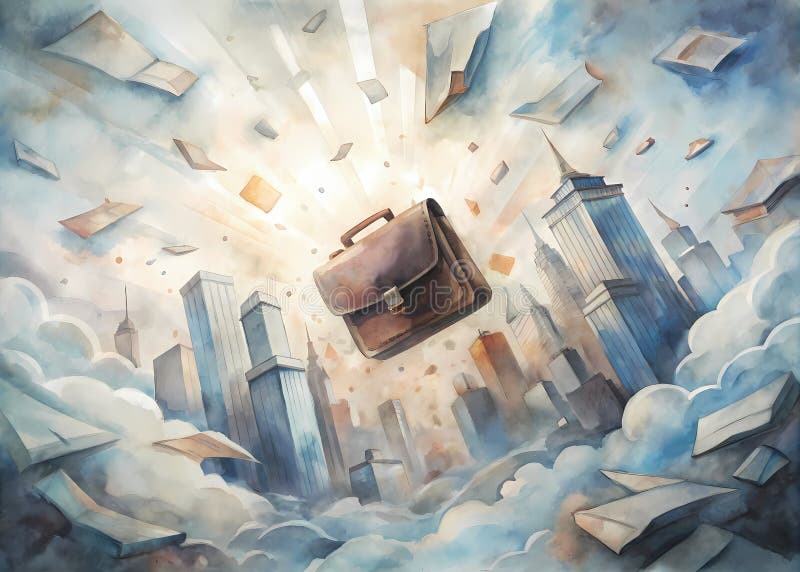 Career Collapse a Visual Metaphor for Sudden Professional Downfall and ...