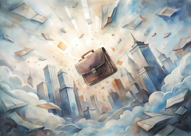 Career Collapse a Visual Metaphor for Sudden Professional Downfall and ...