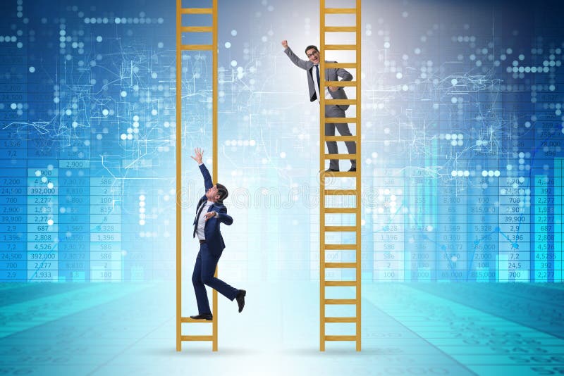 Career Competition in Business Environment Stock Image - Image of ...