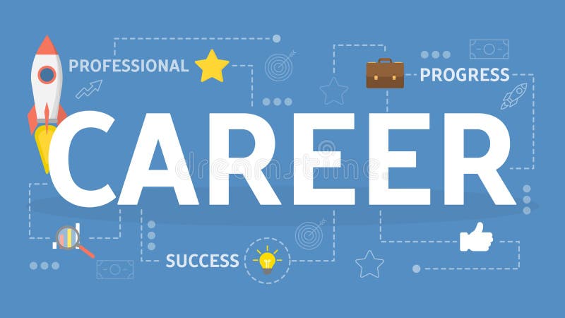Career Concept. Idea of Personal Growth on Job Stock Vector ...
