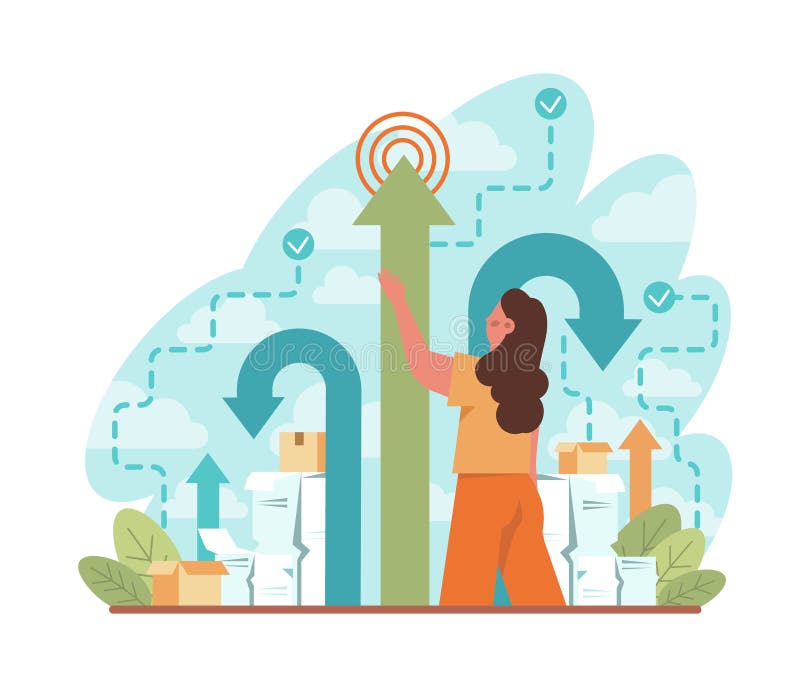 Career Concept. Idea of Personal Professional Progress Stock Vector ...