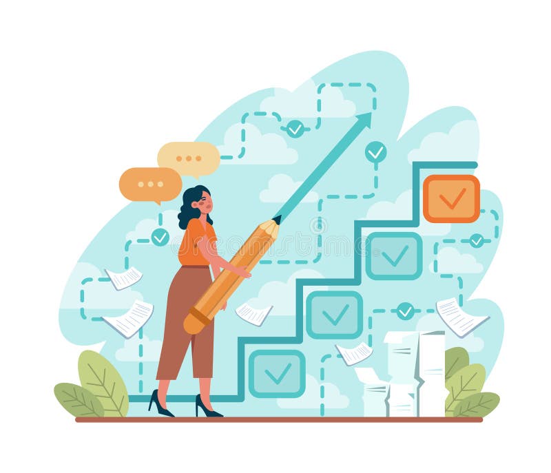 Career Concept. Idea of Personal Professional Progress Stock Vector ...