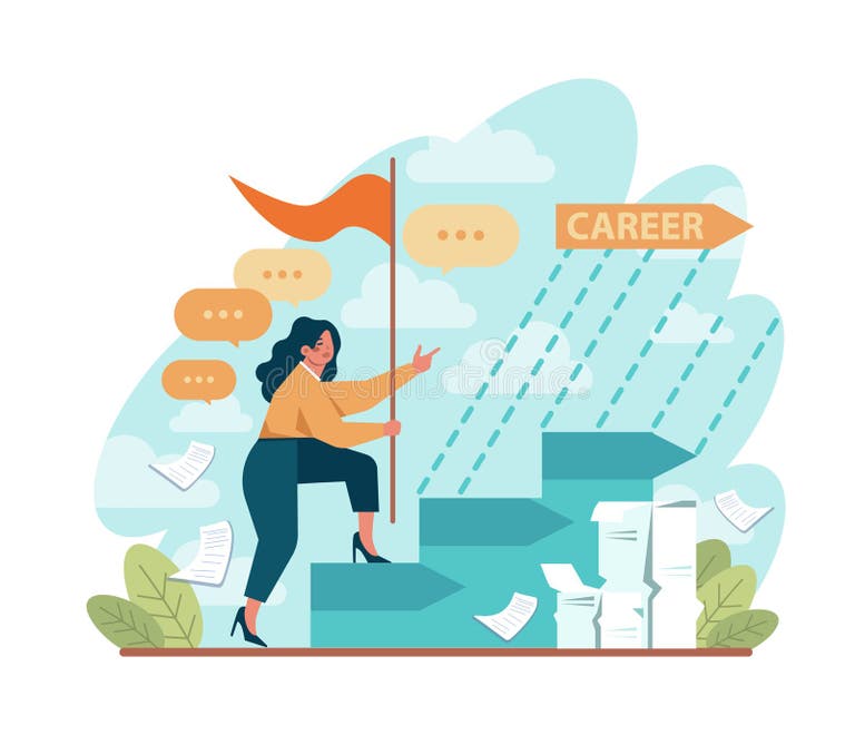 Career Concept. Idea of Personal Professional Progress Stock Vector ...