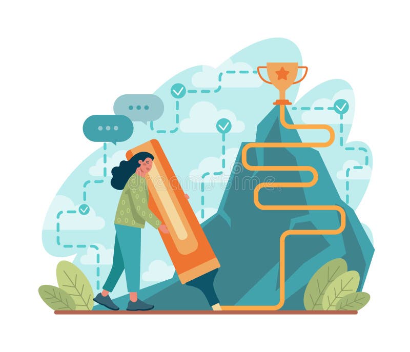 Career Concept. Idea of Personal Professional Progress Stock Vector ...