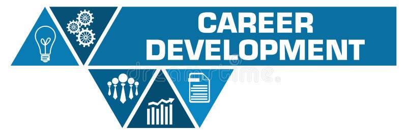 Career Development Blue Lines Borders Top Bottom Stock Illustration ...