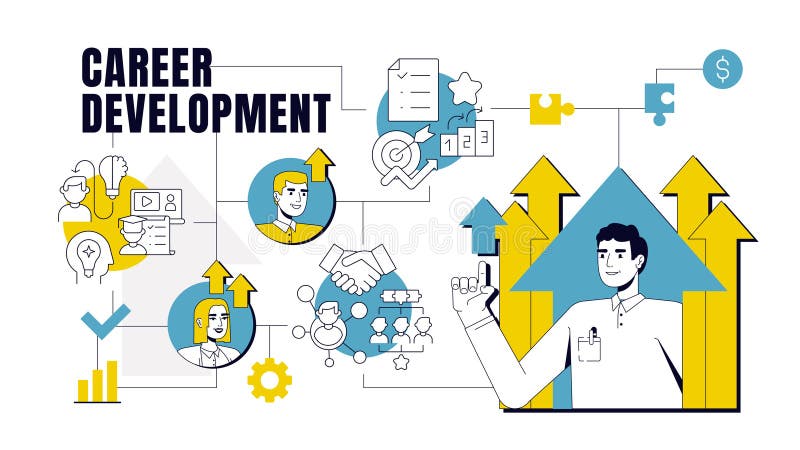 Career Development Concept Illustration Stock Vector - Illustration of ...