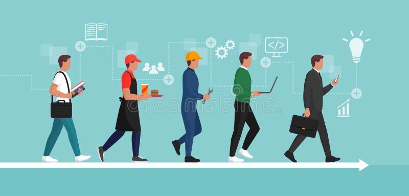 Set of Upskilling Icons, Upskilling, Personal Growth. Stock Vector ...