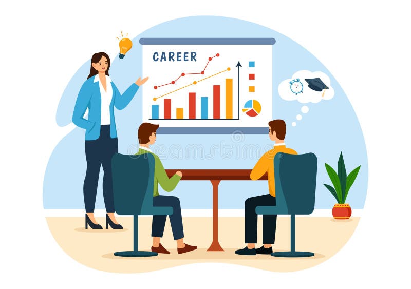 Career Education Vector Illustration with Growth Concept Learning Model ...