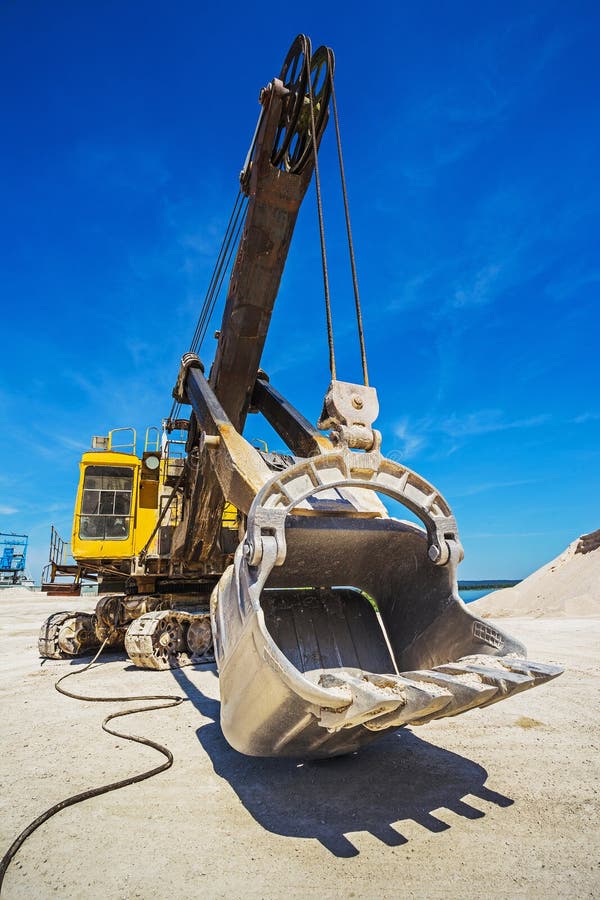 Career Excavator for Mining of Limestone Stock Image - Image of ...