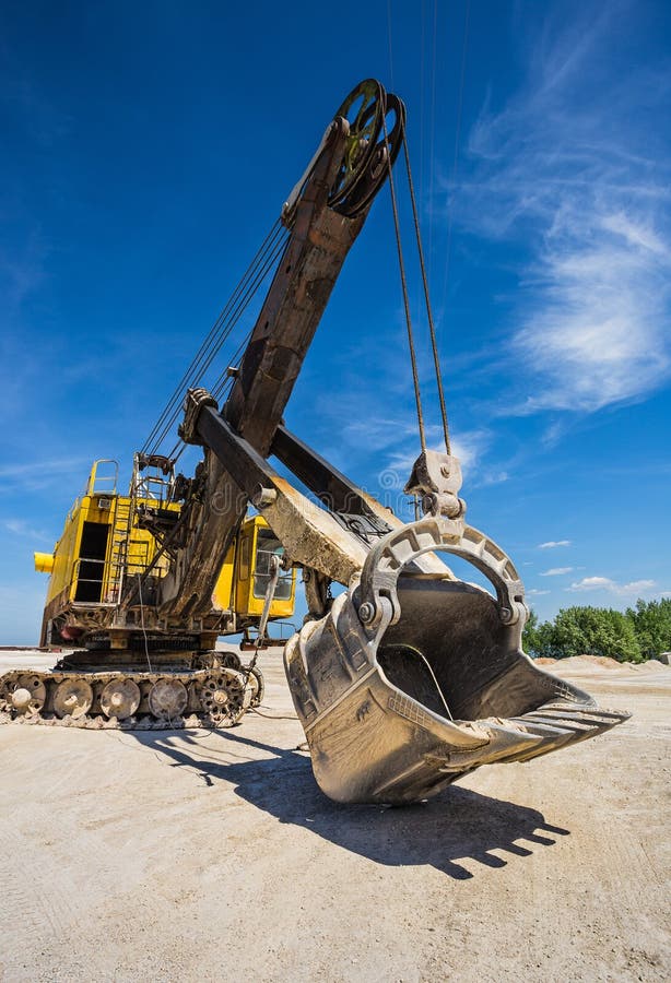 Career Excavator for Mining of Limestone Stock Photo - Image of metal ...