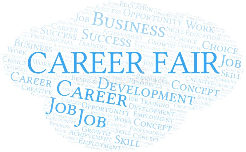Career Fair Sign and People Waiting Stock Illustration - Illustration ...