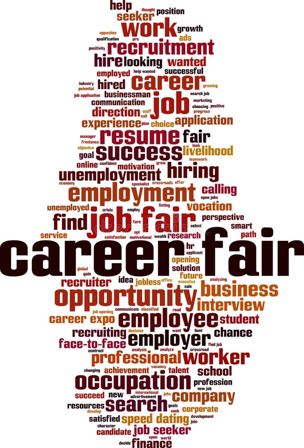 Career fair word cloud stock vector. Illustration of employment - 246911366
