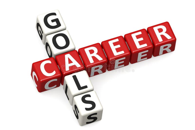 Career Goals Word on Red and White Crossword Stock Illustration ...