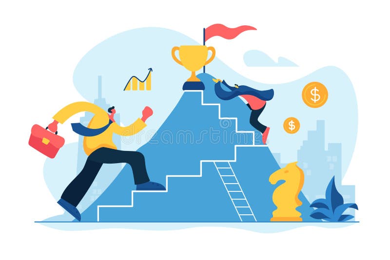 Career Growth Concept Vector Illustration. Stock Vector - Illustration ...