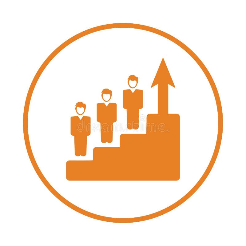Career, Growth, Increase Icon. Orange Color Vector EPS Stock ...