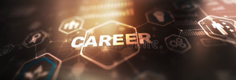 Career. Growth and Promotion Stock Illustration - Illustration of plan ...