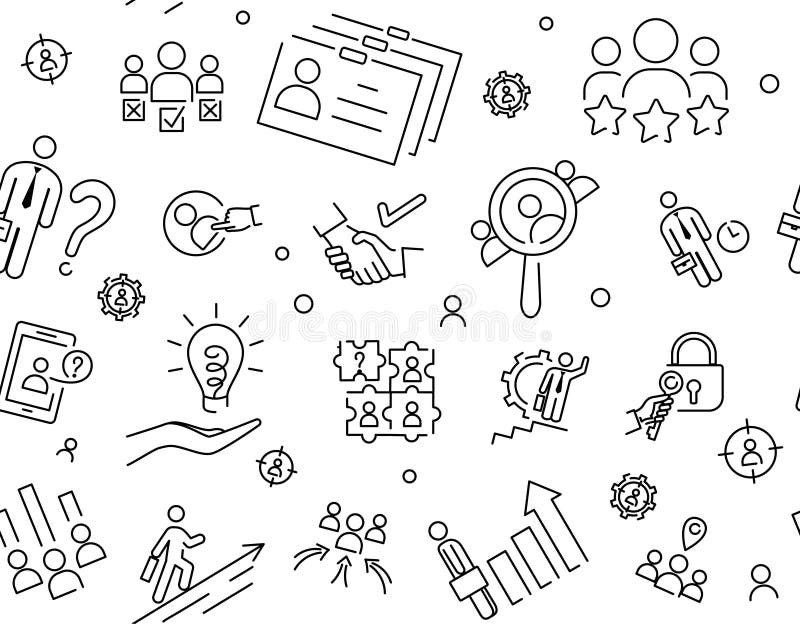 Career Growth Seamless Pattern Stock Illustration - Illustration of ...