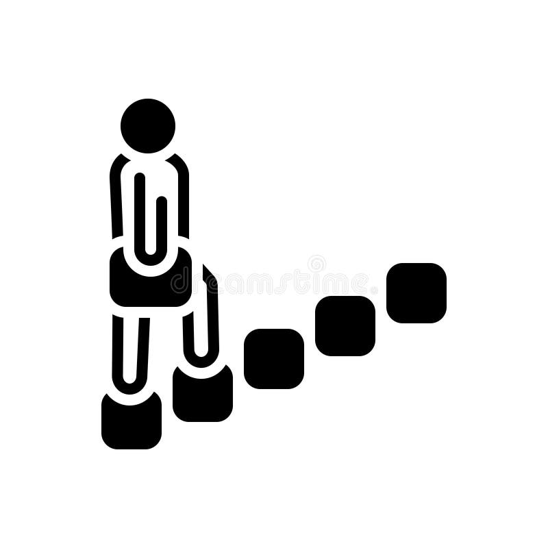 Black Solid Icon for Career, Profession and Vocation Stock Vector ...