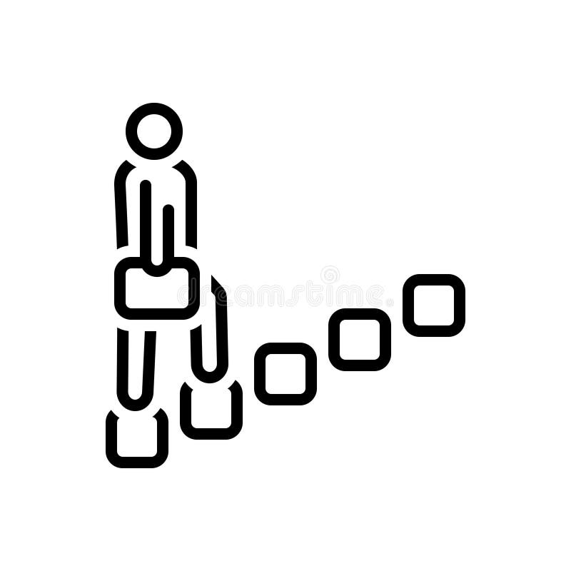 Black Line Icon for Career, Profession and Vocation Stock Vector ...