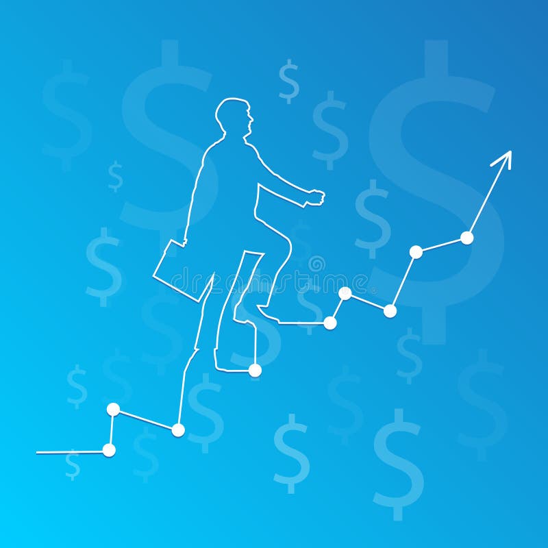 Career ladder climbing art stock illustration. Illustration of ambition ...