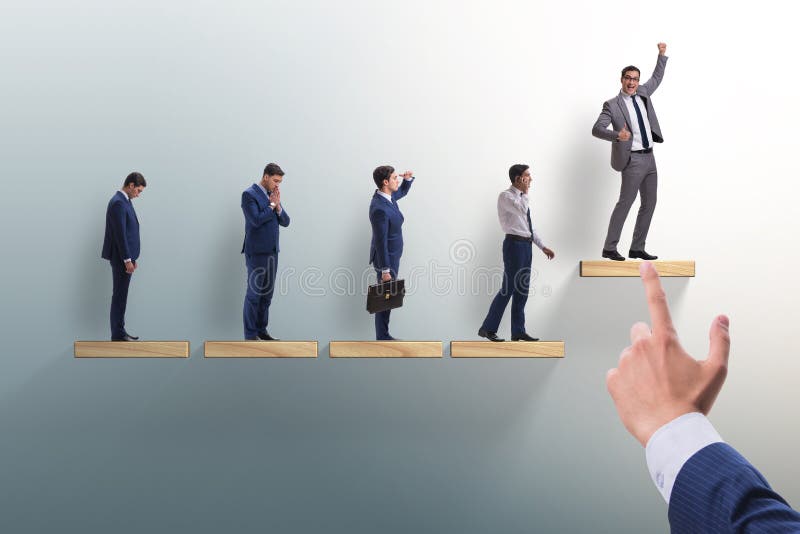 Career Ladder Concept with Businessman Stock Photo - Image of manager ...