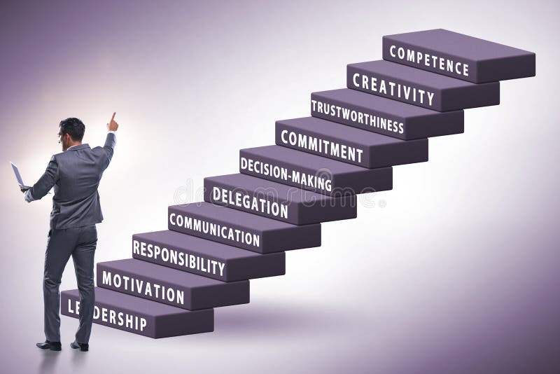 Career Ladder Concept with Key Skills Stock Illustration - Illustration ...