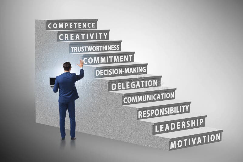Career Ladder Concept with Key Skills Stock Image - Image of ...