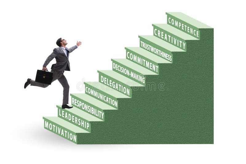 Career Ladder Concept with Key Skills Stock Image - Image of career ...