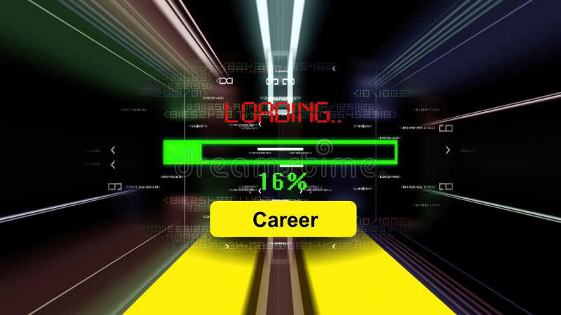 Career Loading Progress Bar on the Screen Stock Image - Image of ...