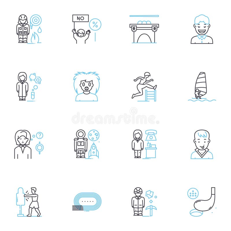 Mentoring Linear Icons, Signs, Symbols Vector Line Illustration Set ...