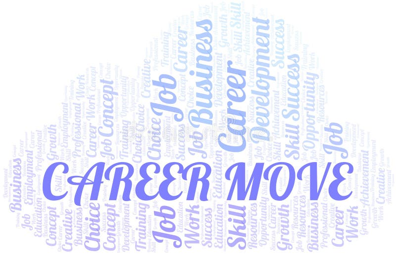 Career Move Typography Vector Word Cloud. Stock Vector - Illustration ...