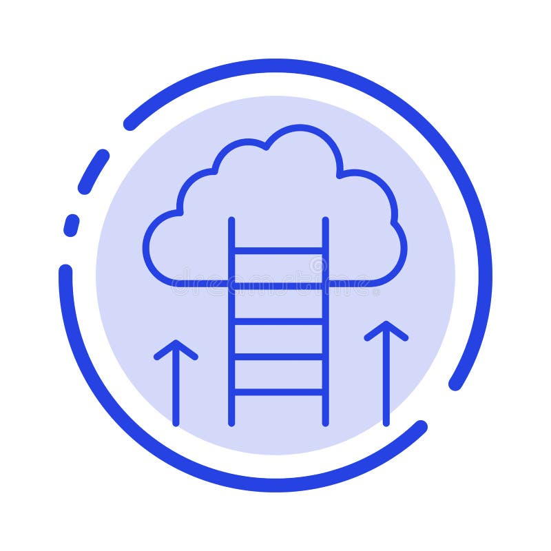 Career Path, Career, Dream, Success, Focus Blue Dotted Line Line Icon ...