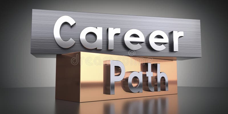 Career Path - Words on Metal Blocks Stock Illustration - Illustration ...