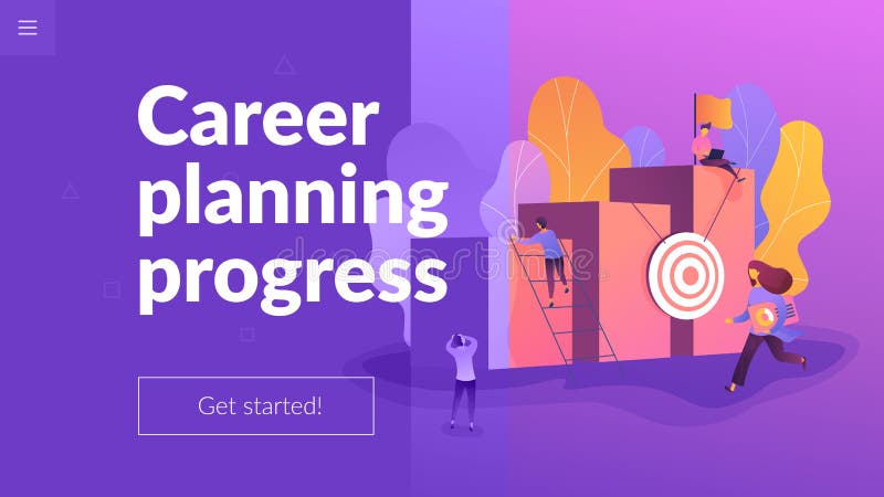 Career Development Landing Page Template. Stock Vector - Illustration ...