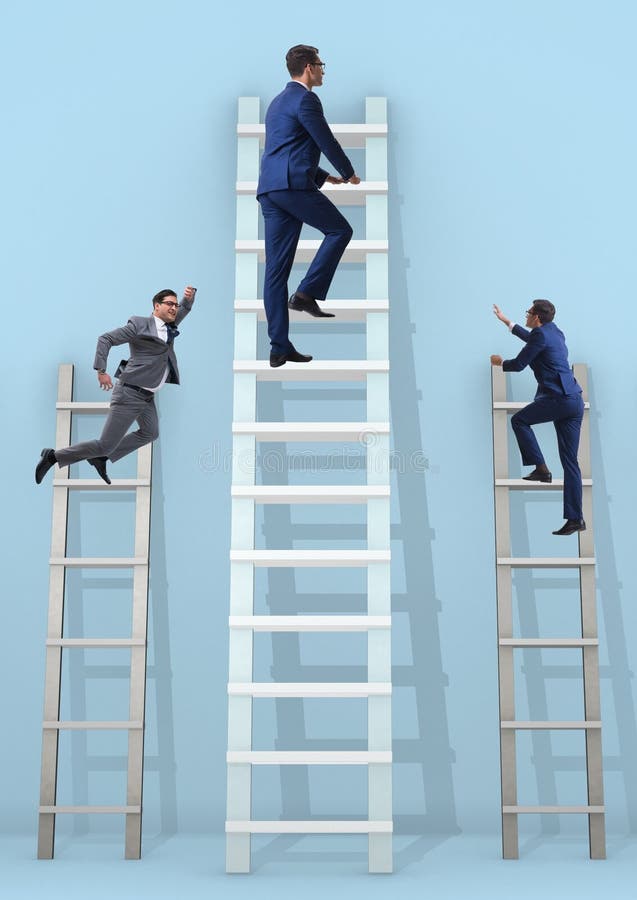 Career Progression Concept with Various Ladders Stock Photo - Image of ...