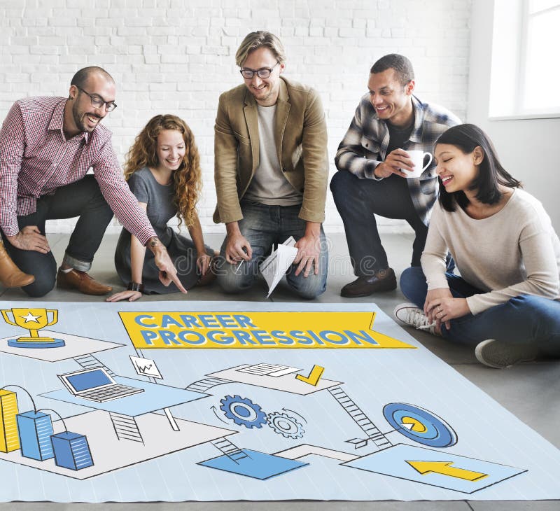 Career Progression Promotion Achievement Success Concept Stock Photo ...