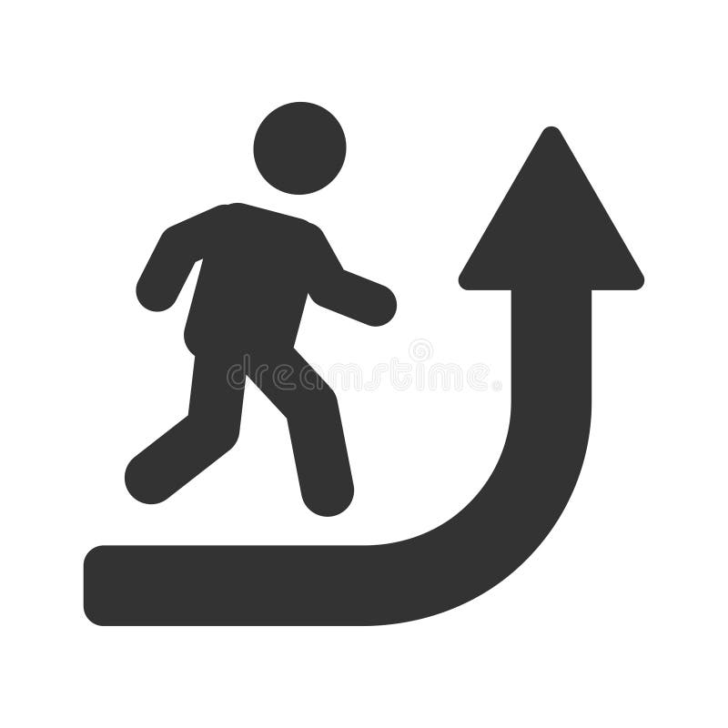 Career rise icon stock vector. Illustration of designed - 331822265