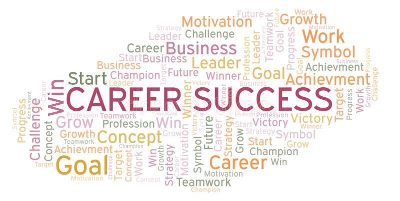 Career Success word cloud. stock illustration. Illustration of word ...