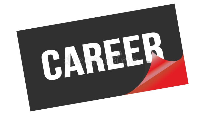 CAREER Text on Black Red Sticker Stamp Stock Illustration ...