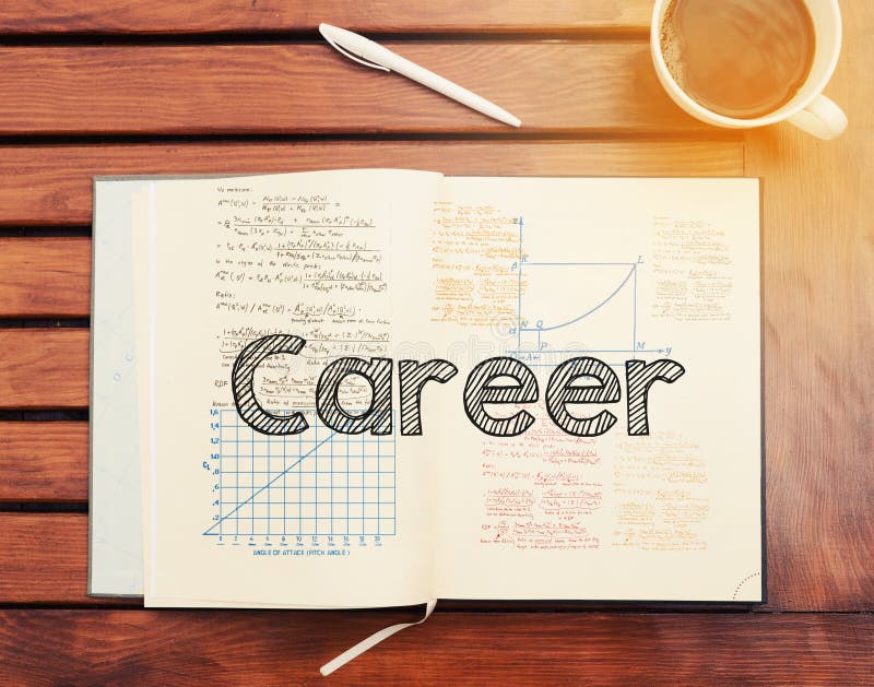 Career : Text Inside Notebook on Table with Coffee Stock Photo - Image ...