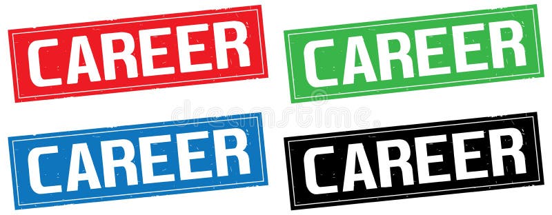 CAREER Text, on Rectangle Stamp Sign. Stock Illustration - Illustration ...