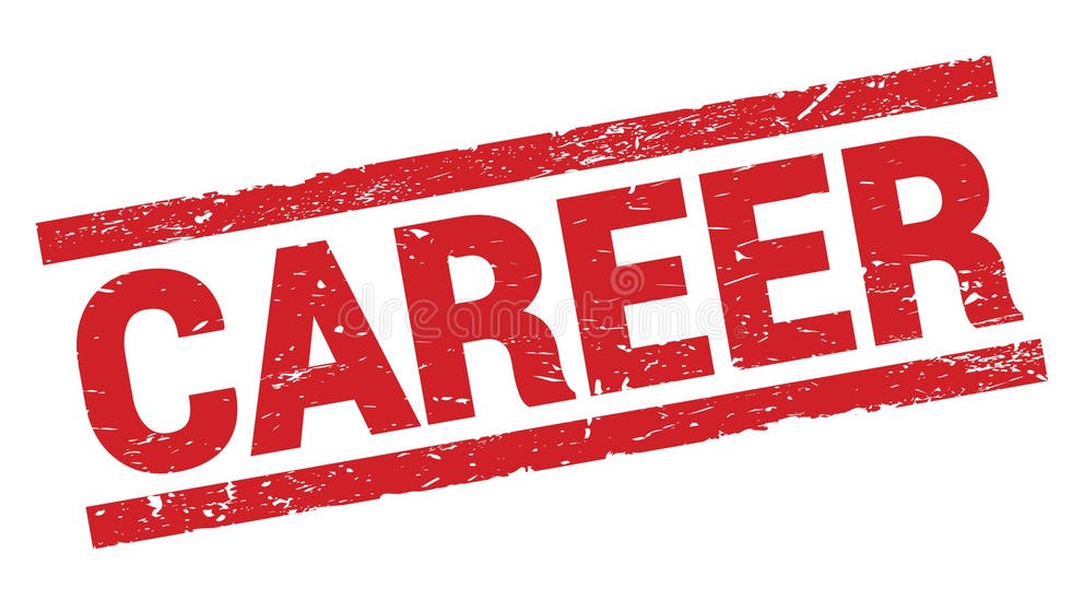 CAREER Text on Red Rectangle Stamp Sign Stock Illustration ...